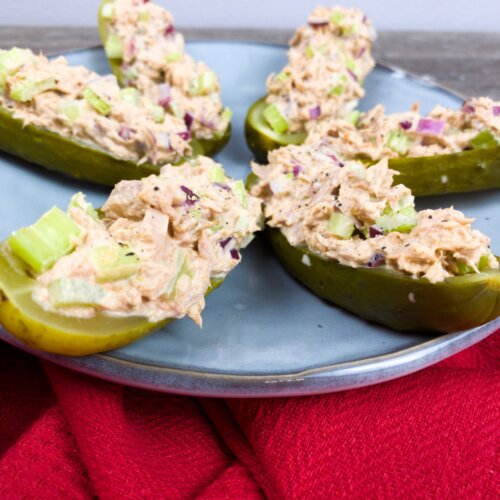 Tuna Salad Pickle Boats - Keto Friendly|Fast and Easy Appetizer